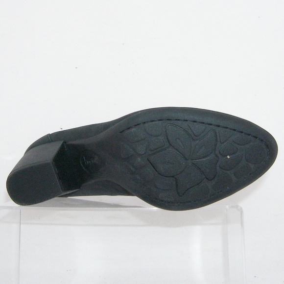 b.o.c. | Shoes | Boc Isa Black Leather Stacked Block Heels 7m | Poshmark